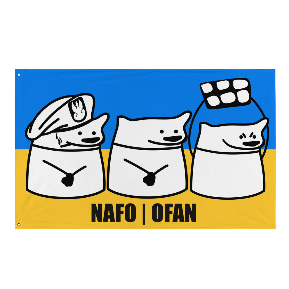 NAFO Fella Sock Character Flag – North Atlantic Fella Organization