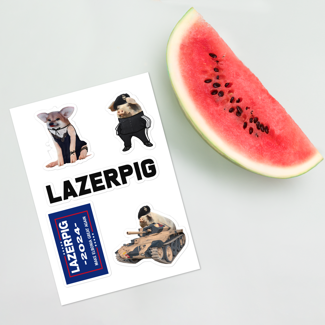 LazerPig x NAFO Sticker Sheet – NorthAtlanticFellaOrganization